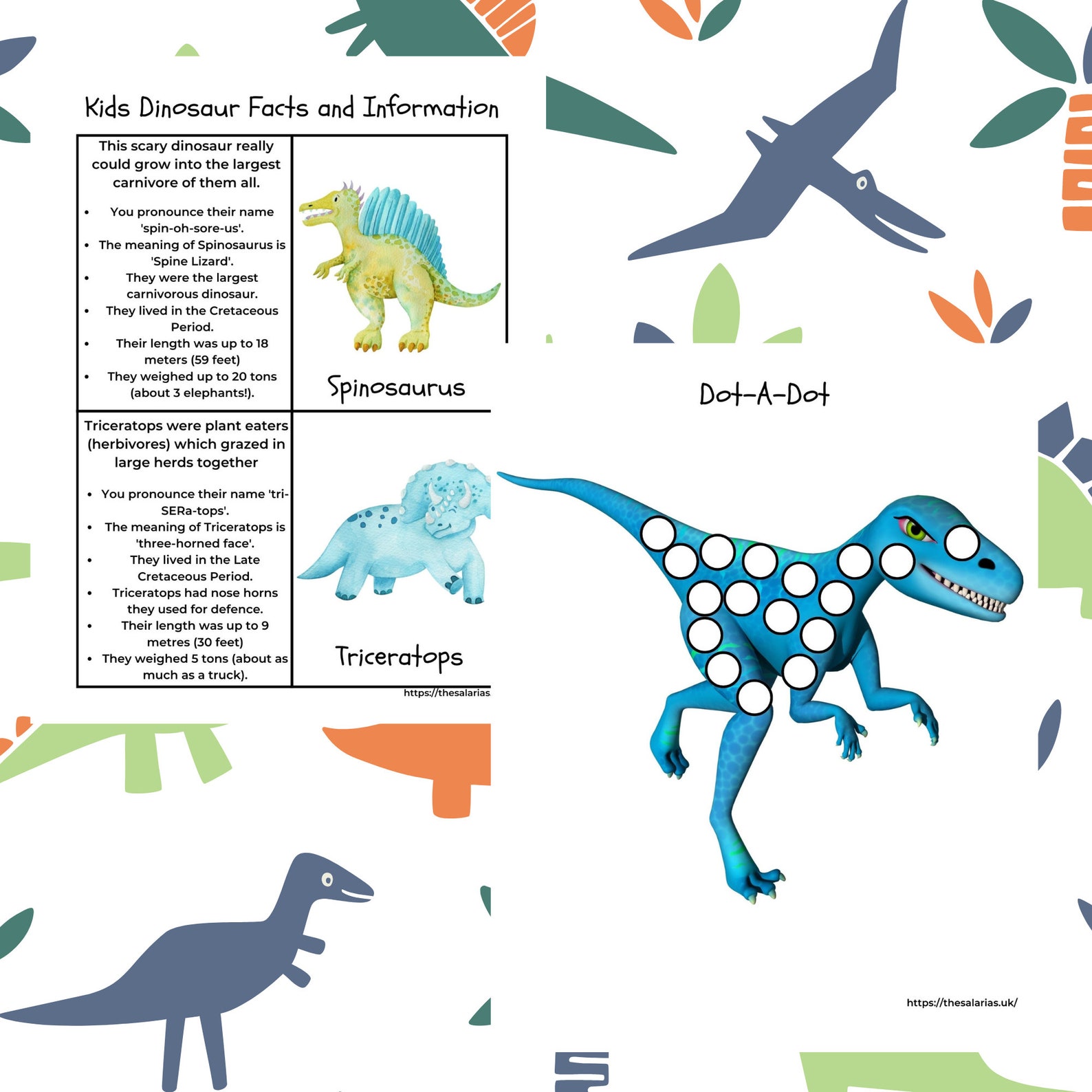 Printable Dinosaur Worksheets for Kids/ Non-prep Printables for ...