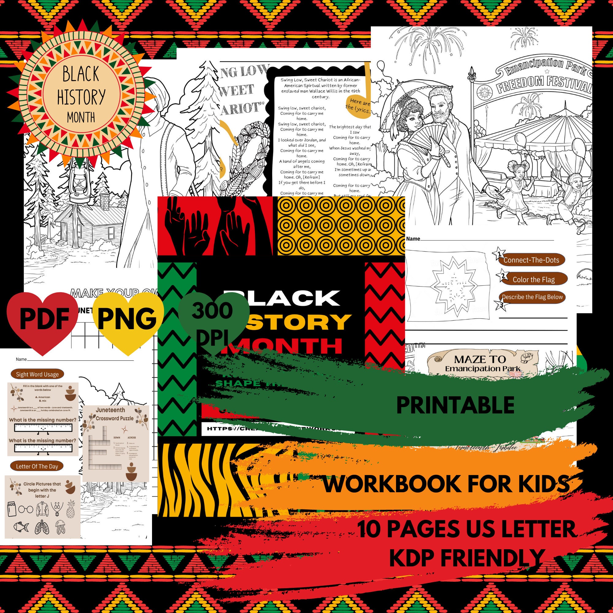 Black History Worksheet.printable Coloring Book Black History ...