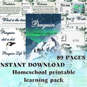 Printable Packet Penguin Unit Study for Kids. Printable Holiday's ...