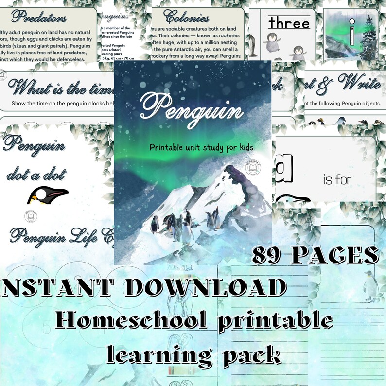 Printable Packet Penguin Unit Study for Kids. Printable Holiday's ...