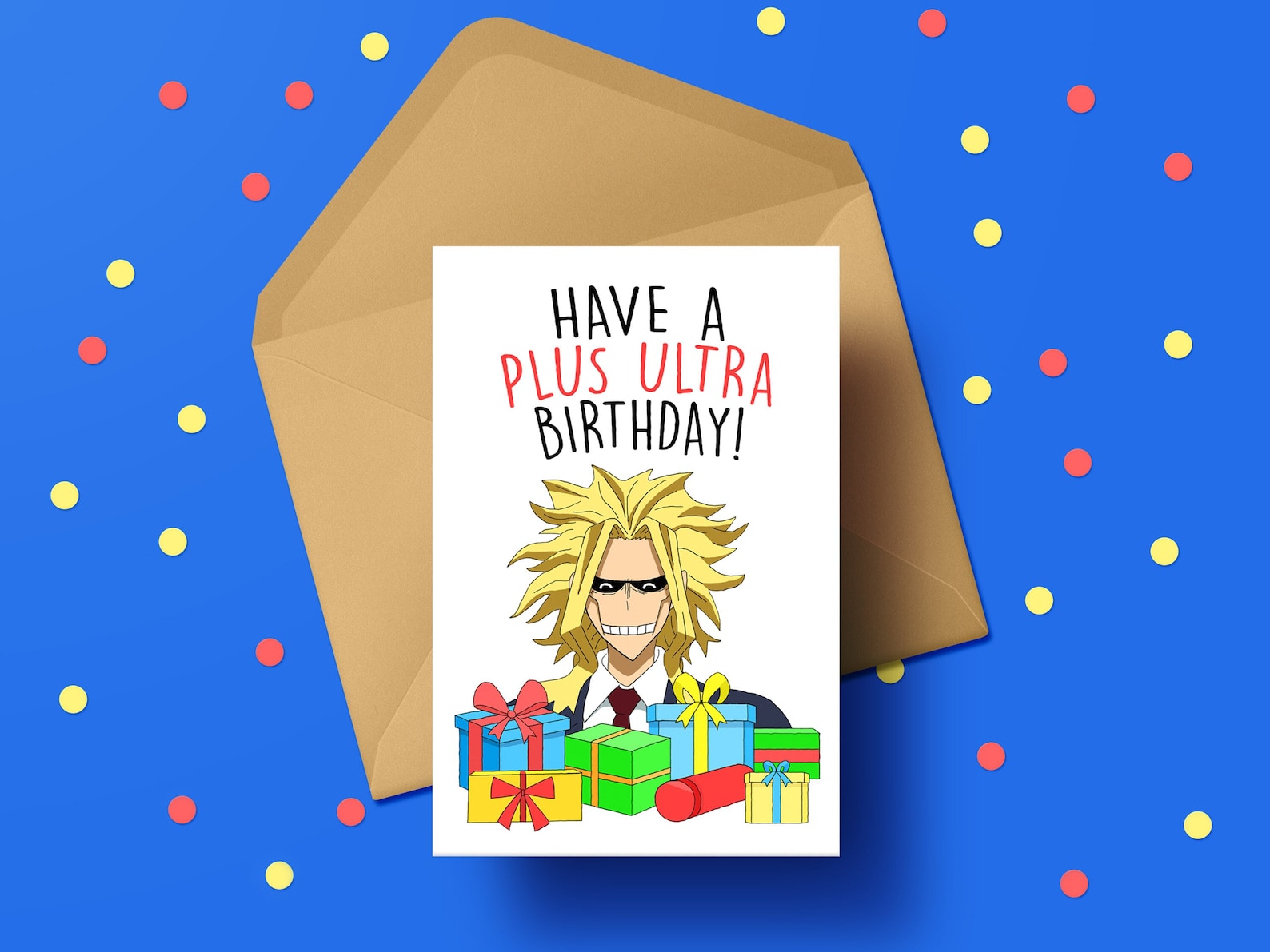 Anime Birthday Card, Printable Birthday Card, Anime Greeting Card ...