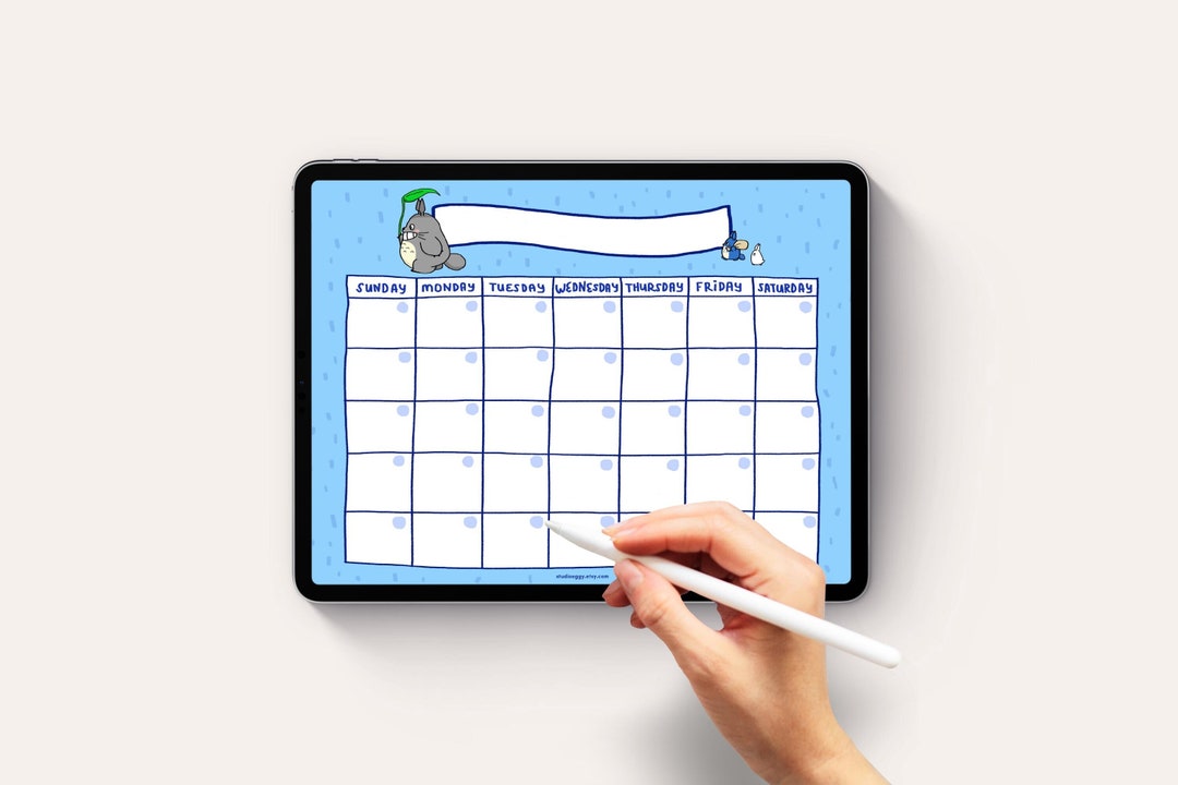 Anime Kawaii Printable Calendar, Printable Calendar, Landscape Calendar ...