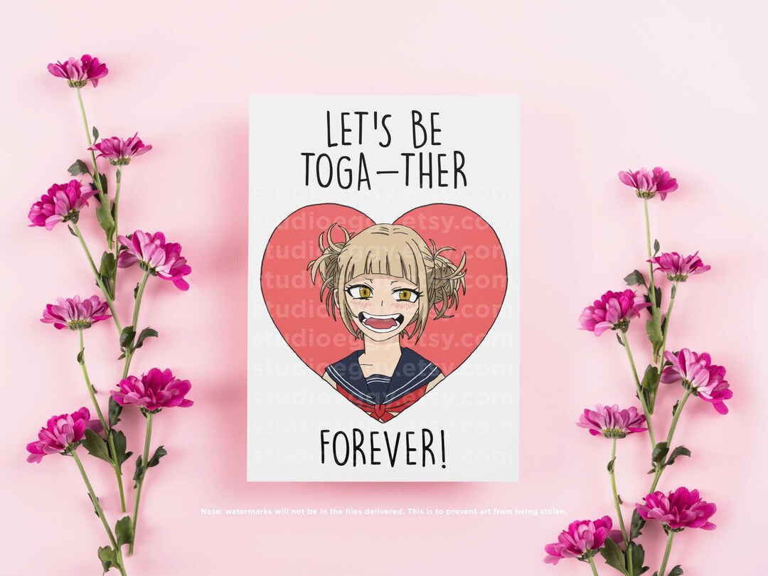 Anime Anniversary Card, Printable Anniversary Card, Anime Valentine ...