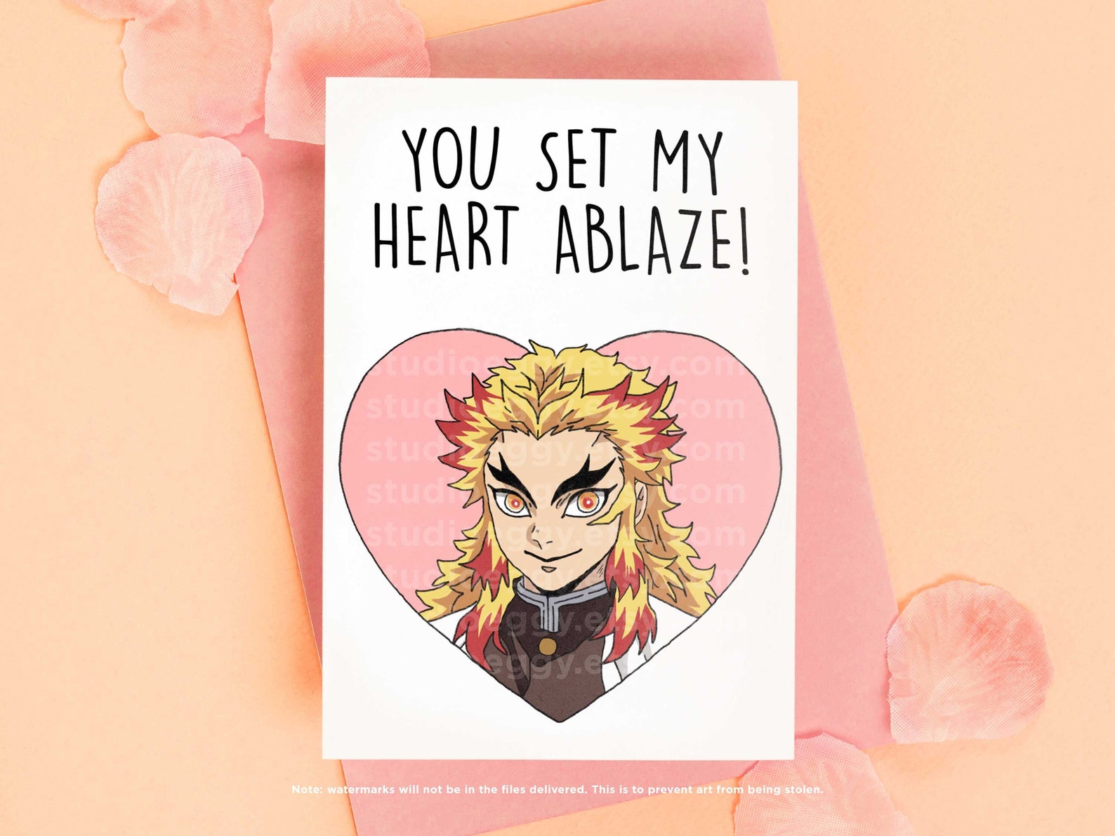 Anime Anniversary Card, Printable Valentine Card, Anime Valentine Card ...