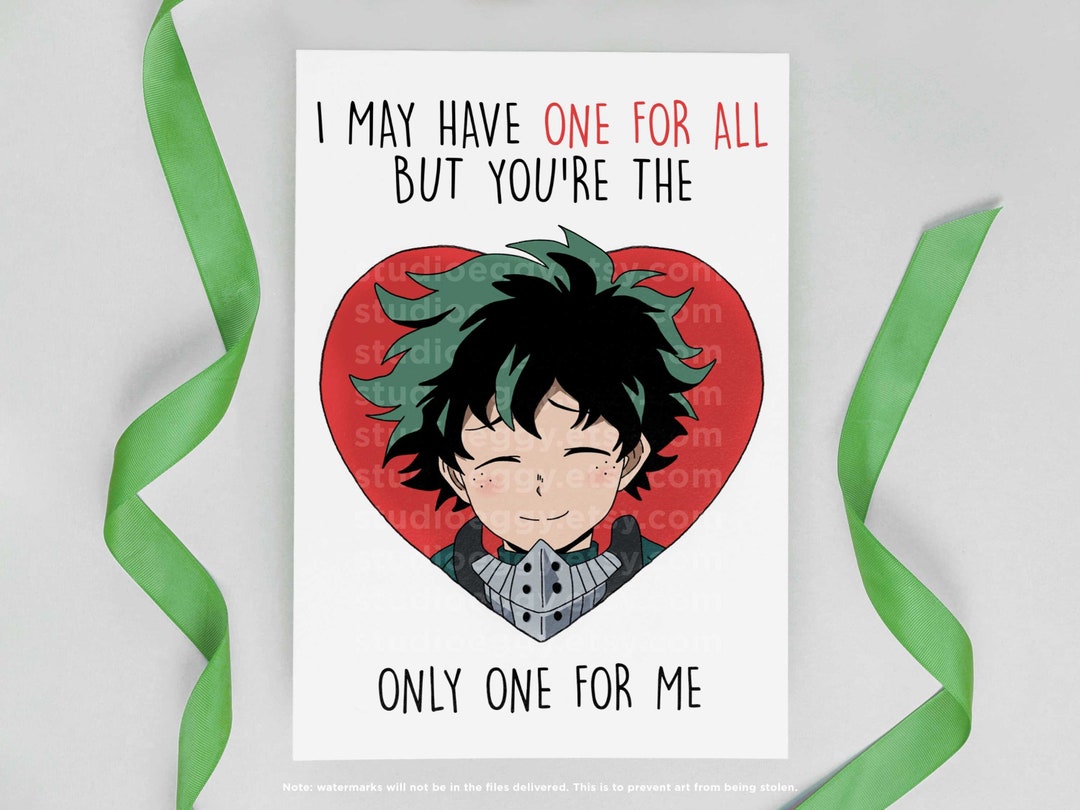 Anime Anniversary Card, Printable Valentine Card, Anime Valentine Card ...