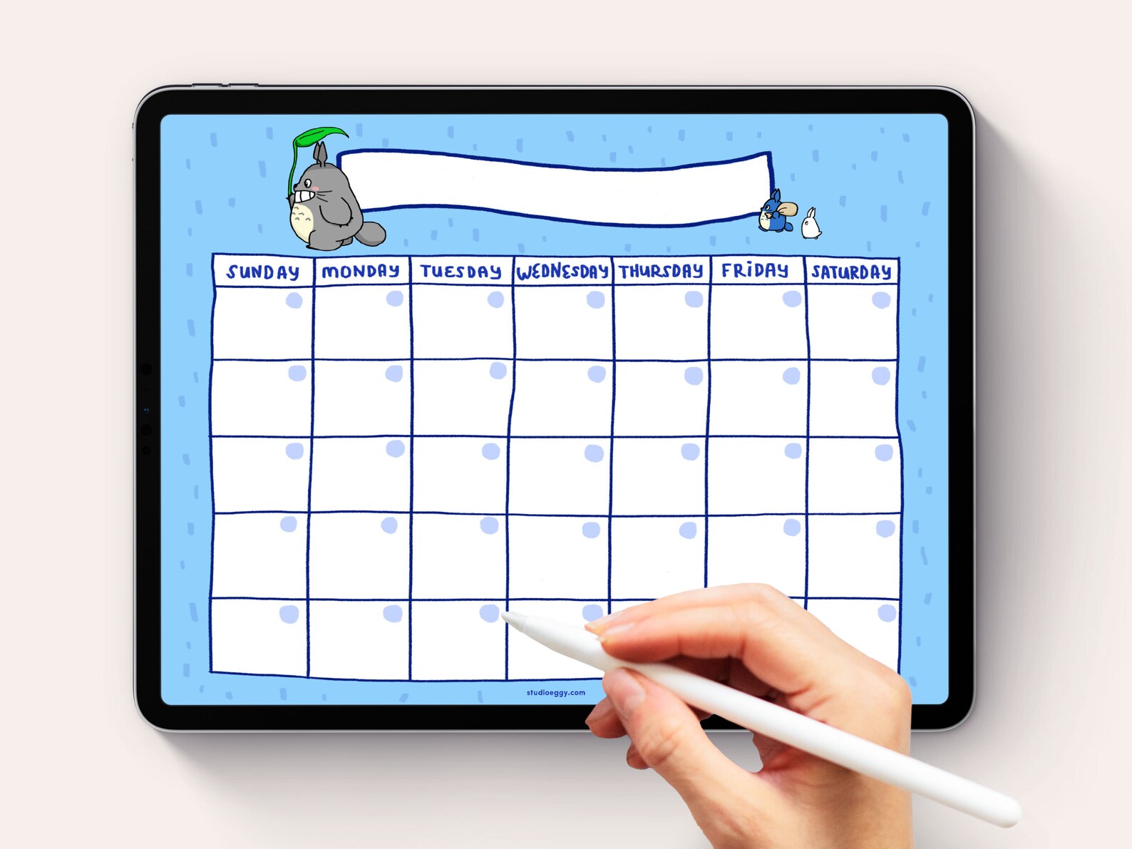 Anime Kawaii Printable Calendar, Printable Calendar, Landscape Calendar ...