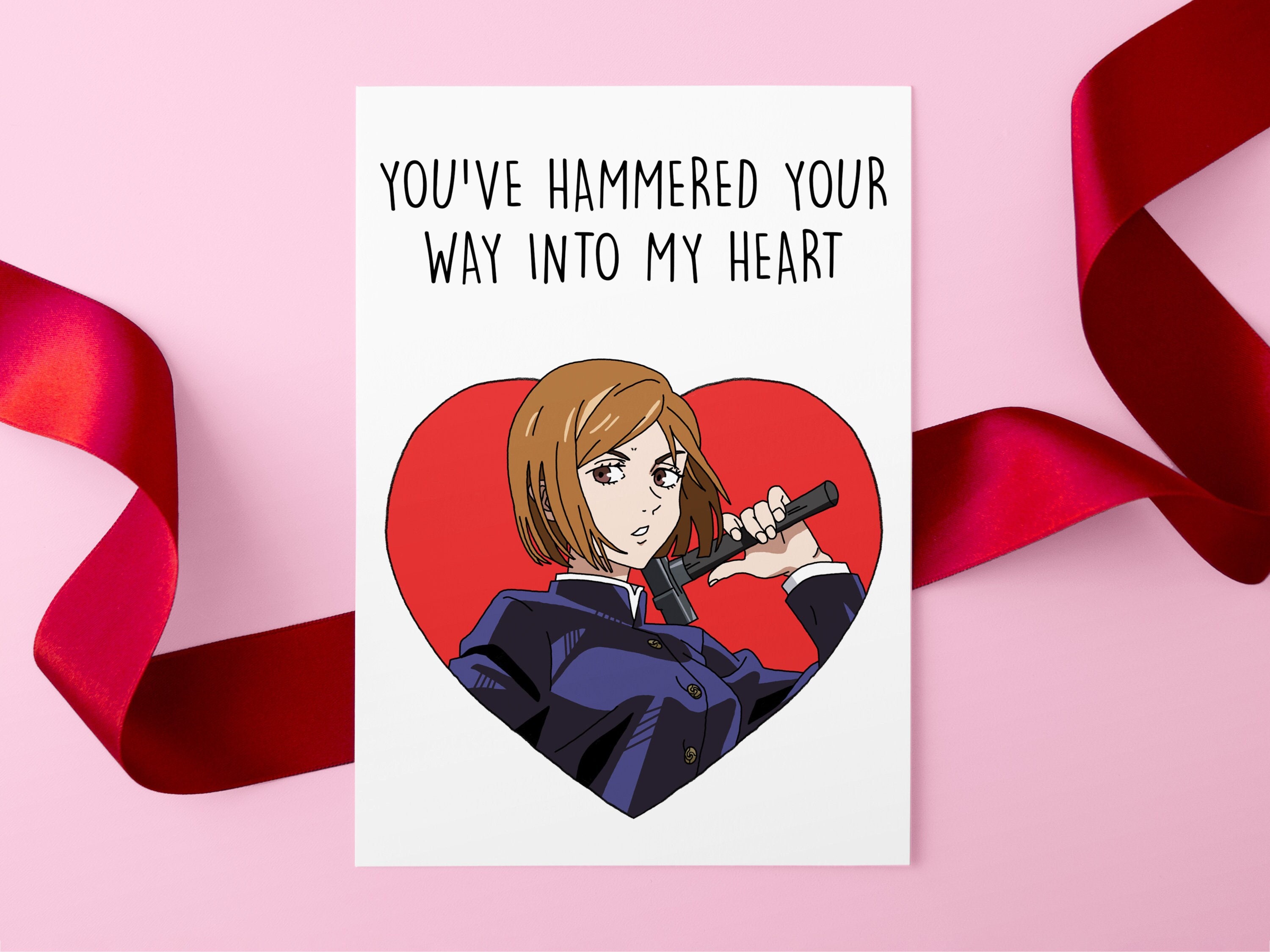 Anime Anniversary Card, Printable Anniversary Card, Anime Valentine ...