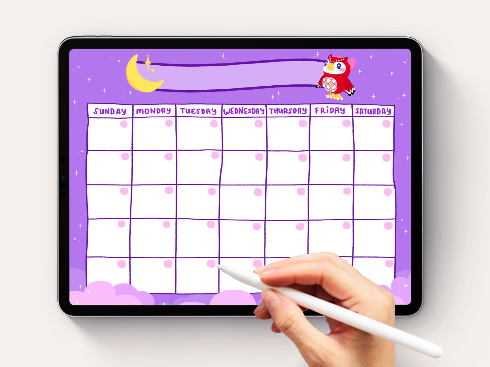 Animal Celeste the Owl Printable Calendar, Printable Calendar ...