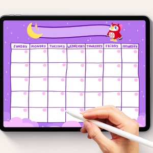 Animal Celeste the Owl Printable Calendar, Printable Calendar ...