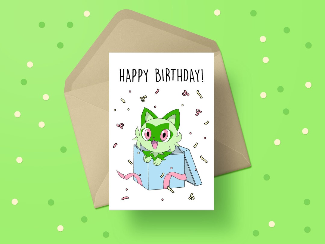Anime Birthday Card Printable Birthday Card Anime Greeting - Etsy