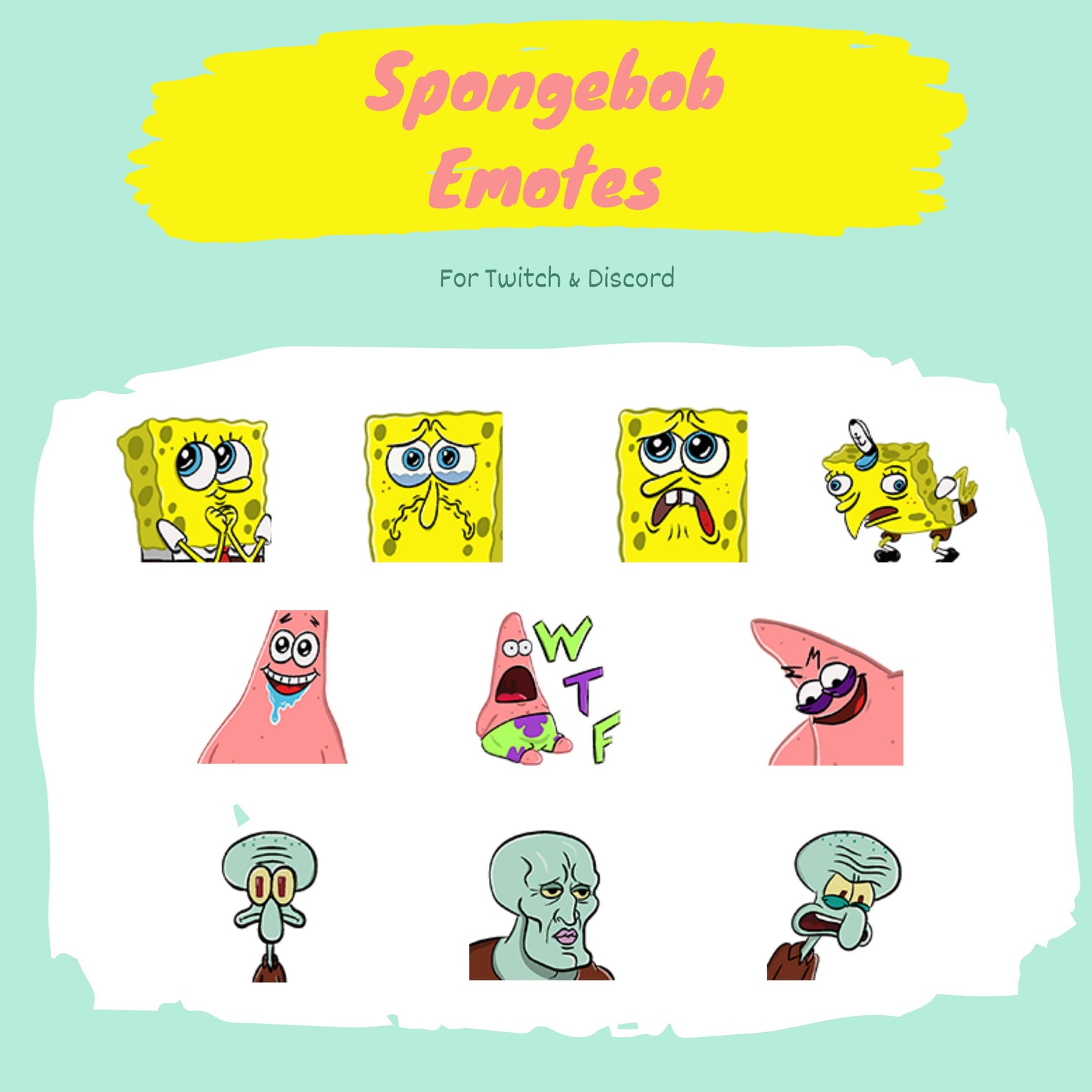 Twitch/discord Emotes Spongebob Memes | Etsy India