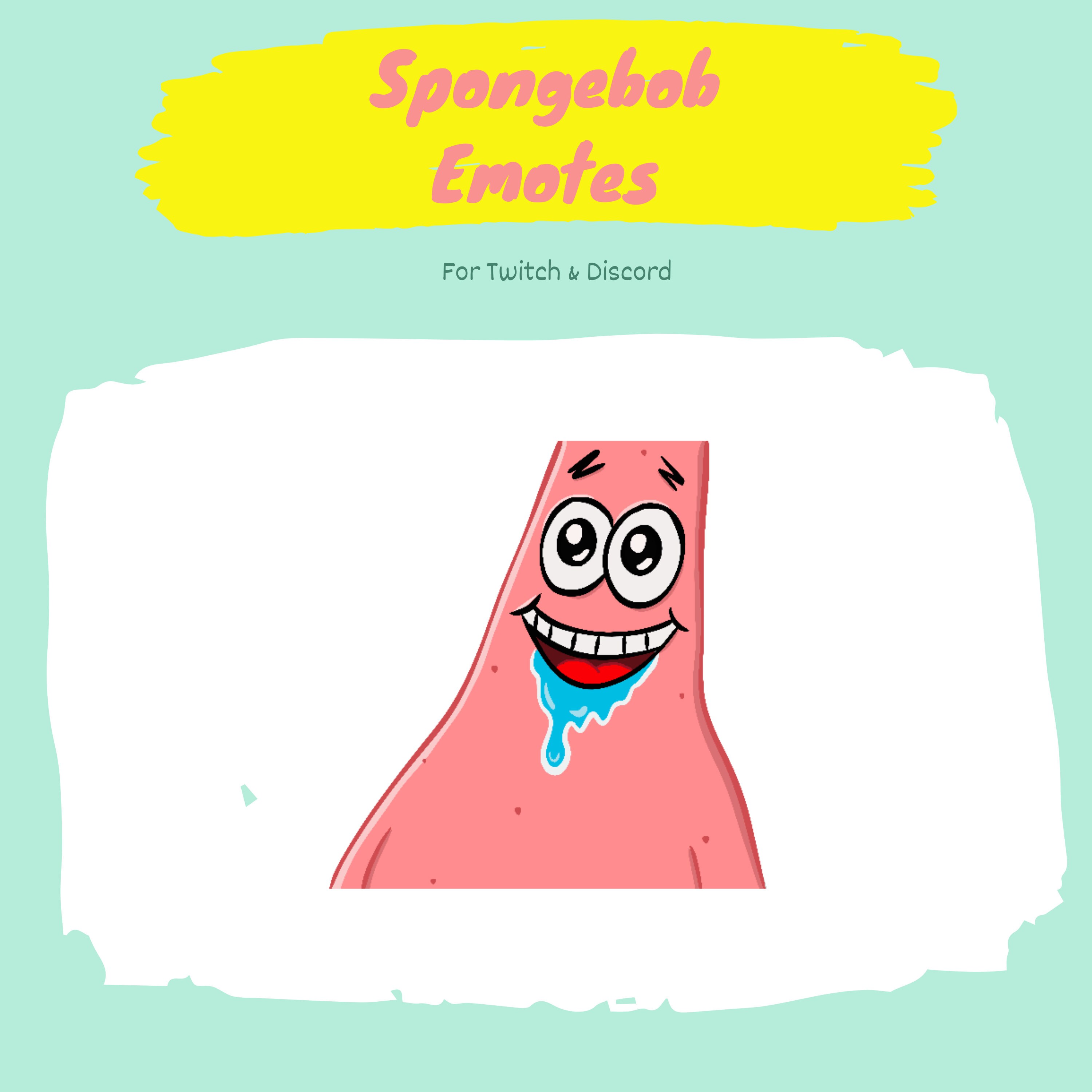 Twitch/discord Emotes Drooling Patrickstar Spongebob | Etsy