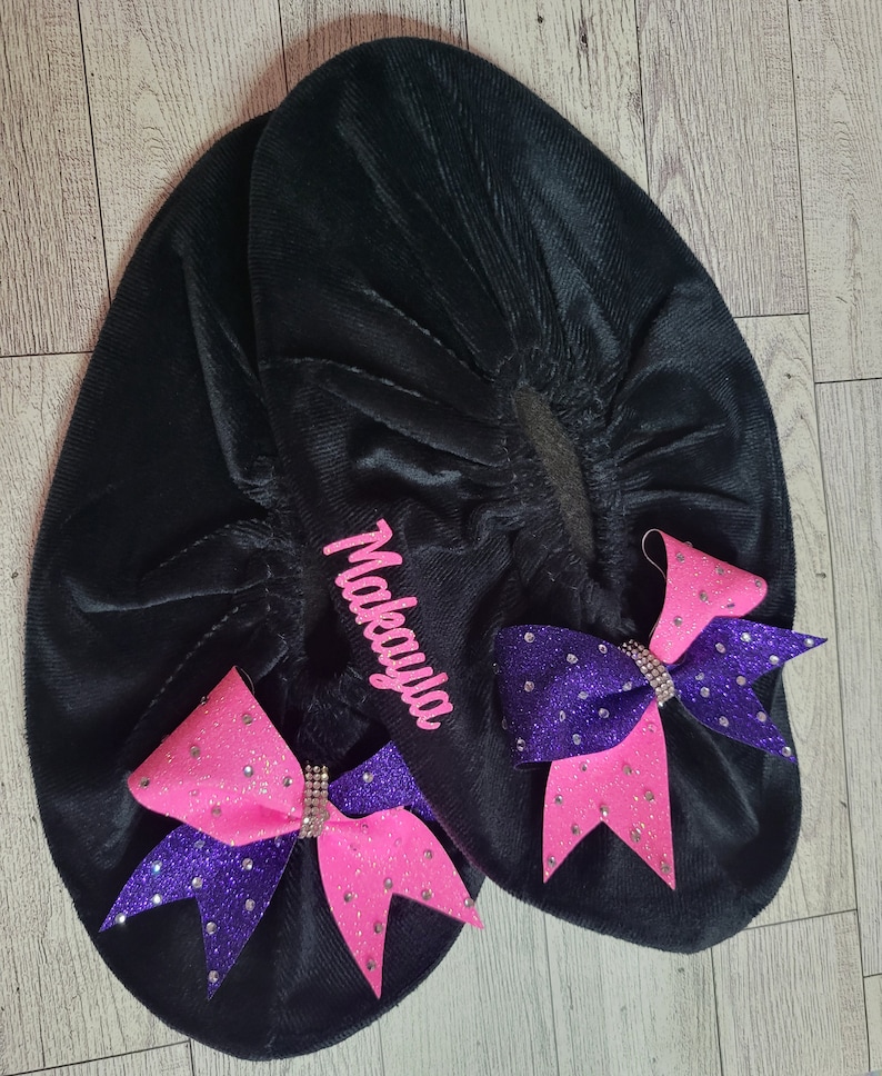 Custom Cheer and Dance Shoe Covers With Bows - Etsy