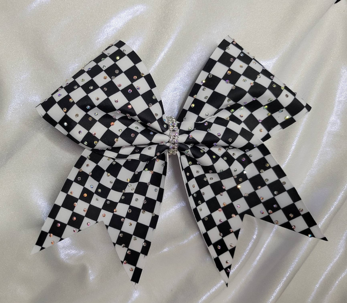 Checkered Cheer Bow - Etsy