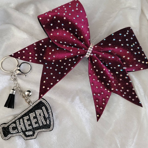 Burgundy Cheer Bow - Etsy