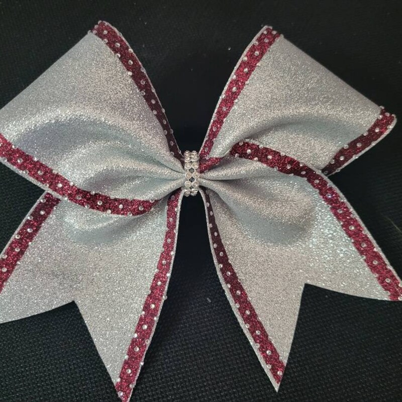Burgundy Cheer Bow - Etsy
