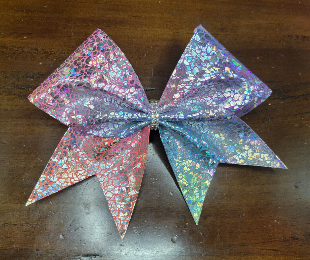 Matalic Ice Cheer Bow - Etsy