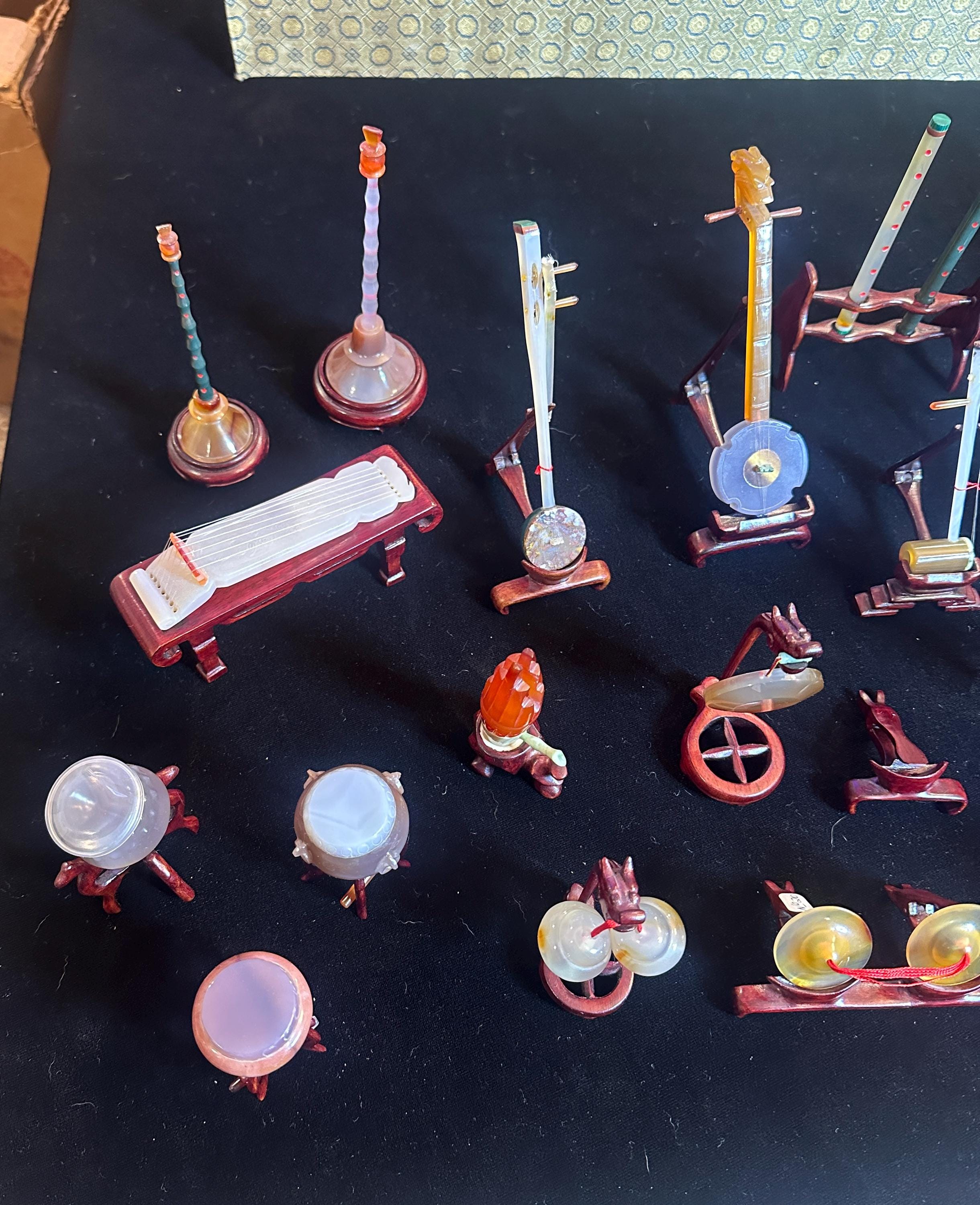 Vintage Chinese Hand-carved Miniature Jade Musical Instrument Set - Etsy