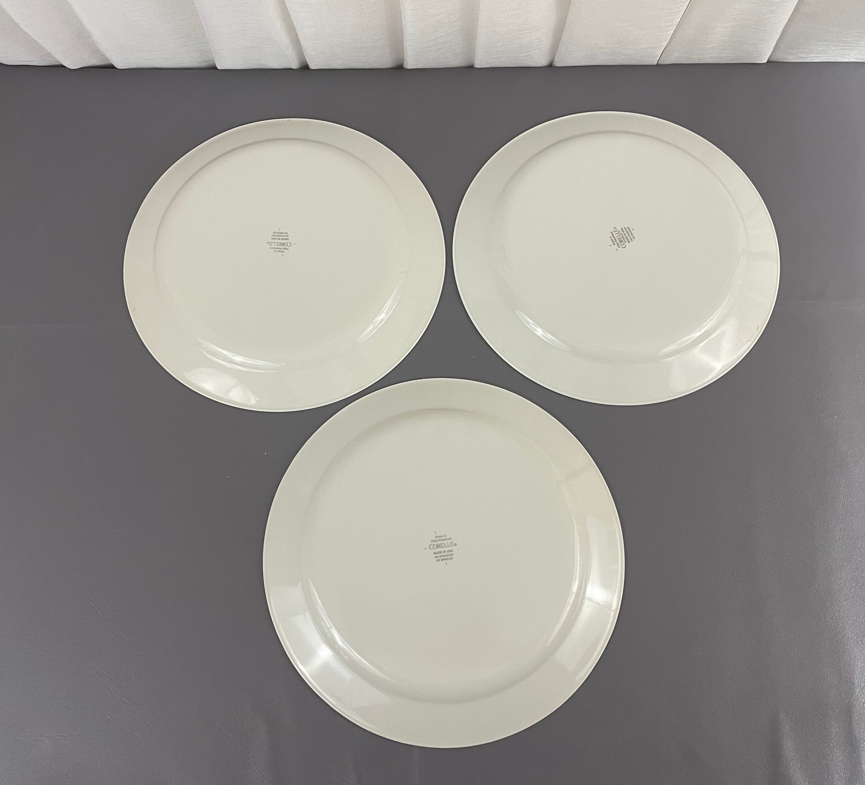 Set of 7 Corelle Sandstone Rimmed Dinner Plates 10 1/4 - Etsy