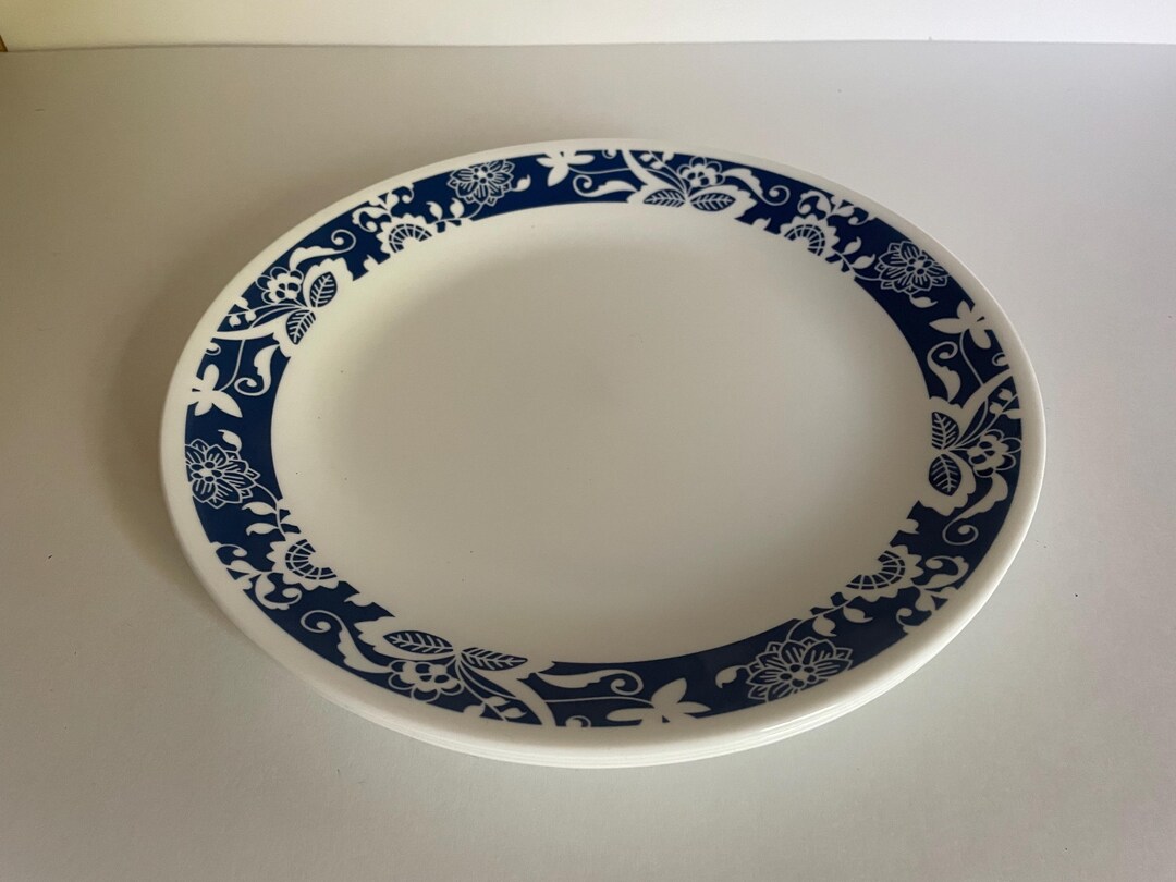 Corelle Corning True Blue Pattern Dinner Plates Set Vintage Retired ...