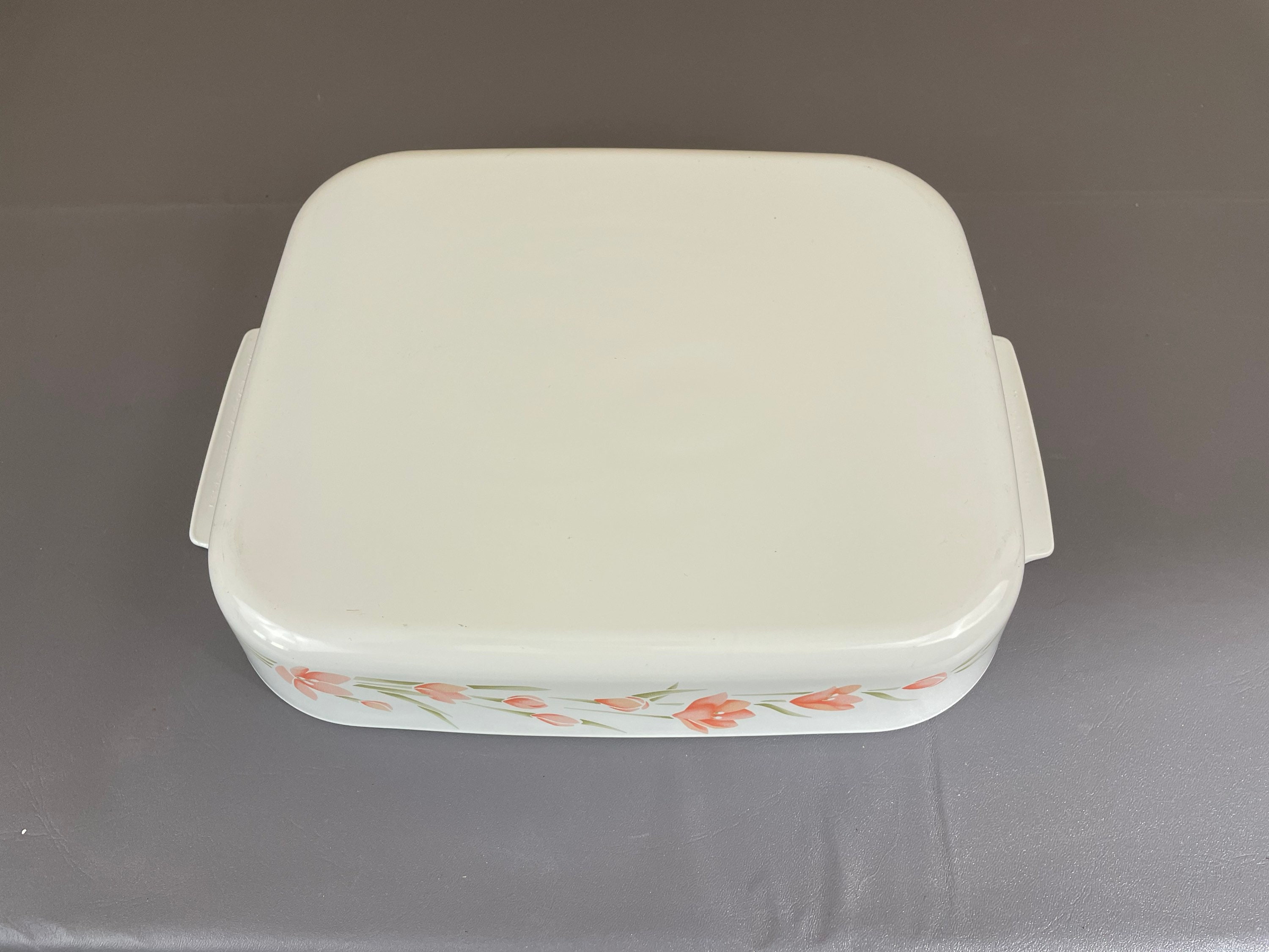 Corning Ware in Peach Floral Pattern Casseroles With Glass - Etsy