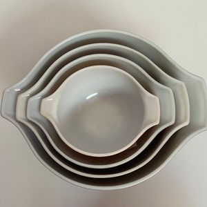 Pyrex Woodland Cinderella 4 Nesting Bowls Set Vintage Corning, 444, 443 ...