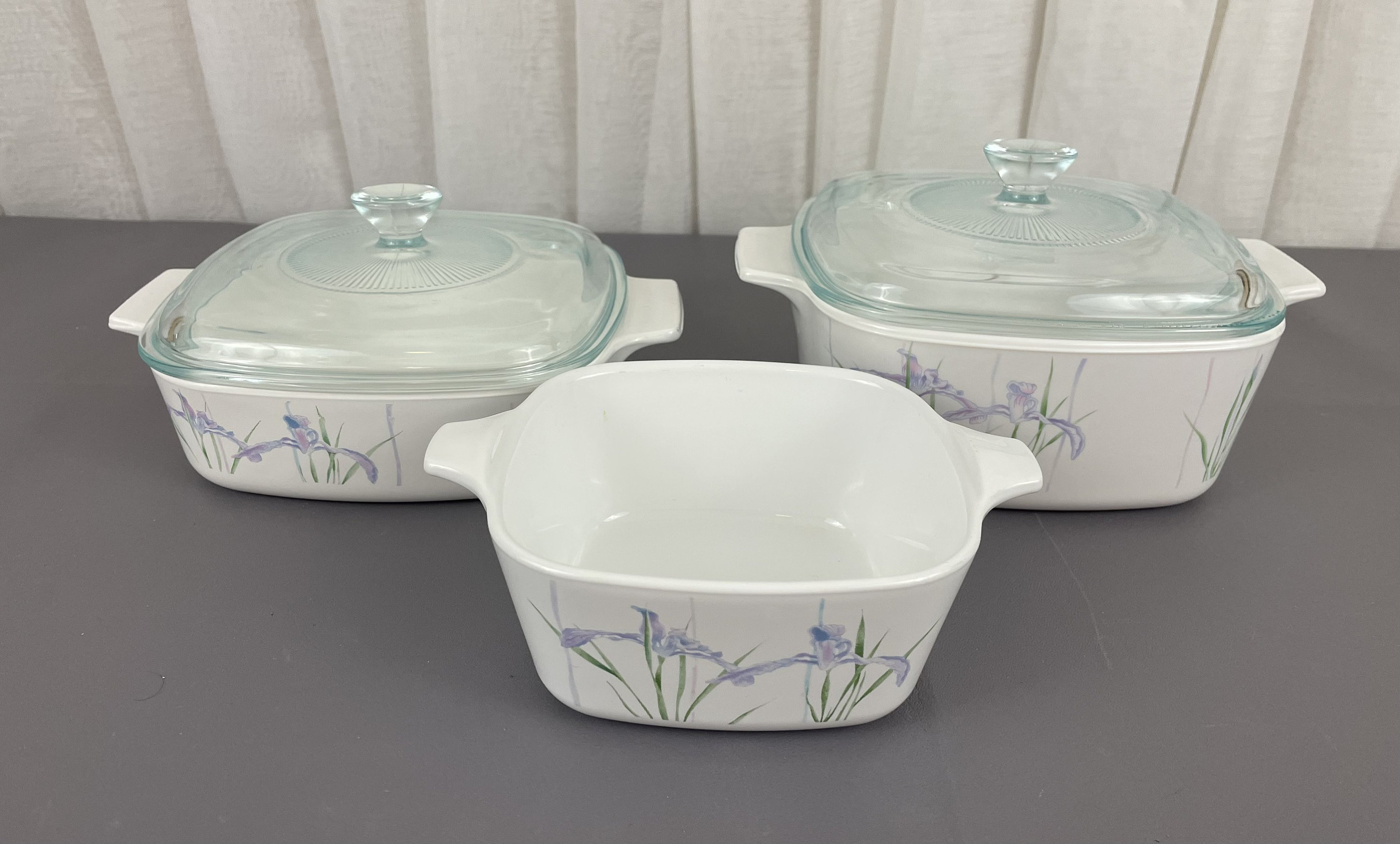 Corning Ware Casseroles Dishes in Shadow Iris Pattern - Etsy