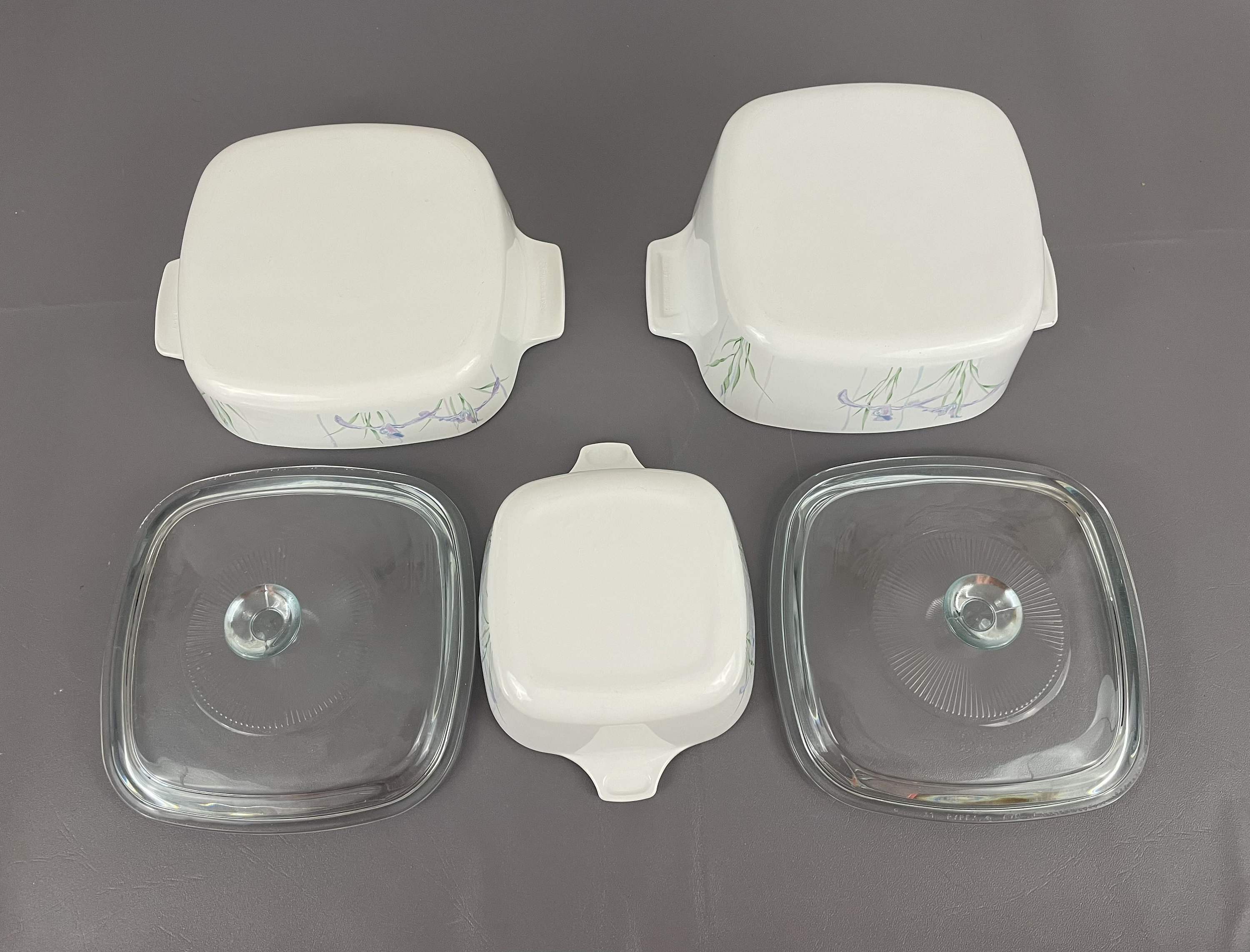 Corning Ware Casseroles Dishes in Shadow Iris Pattern - Etsy