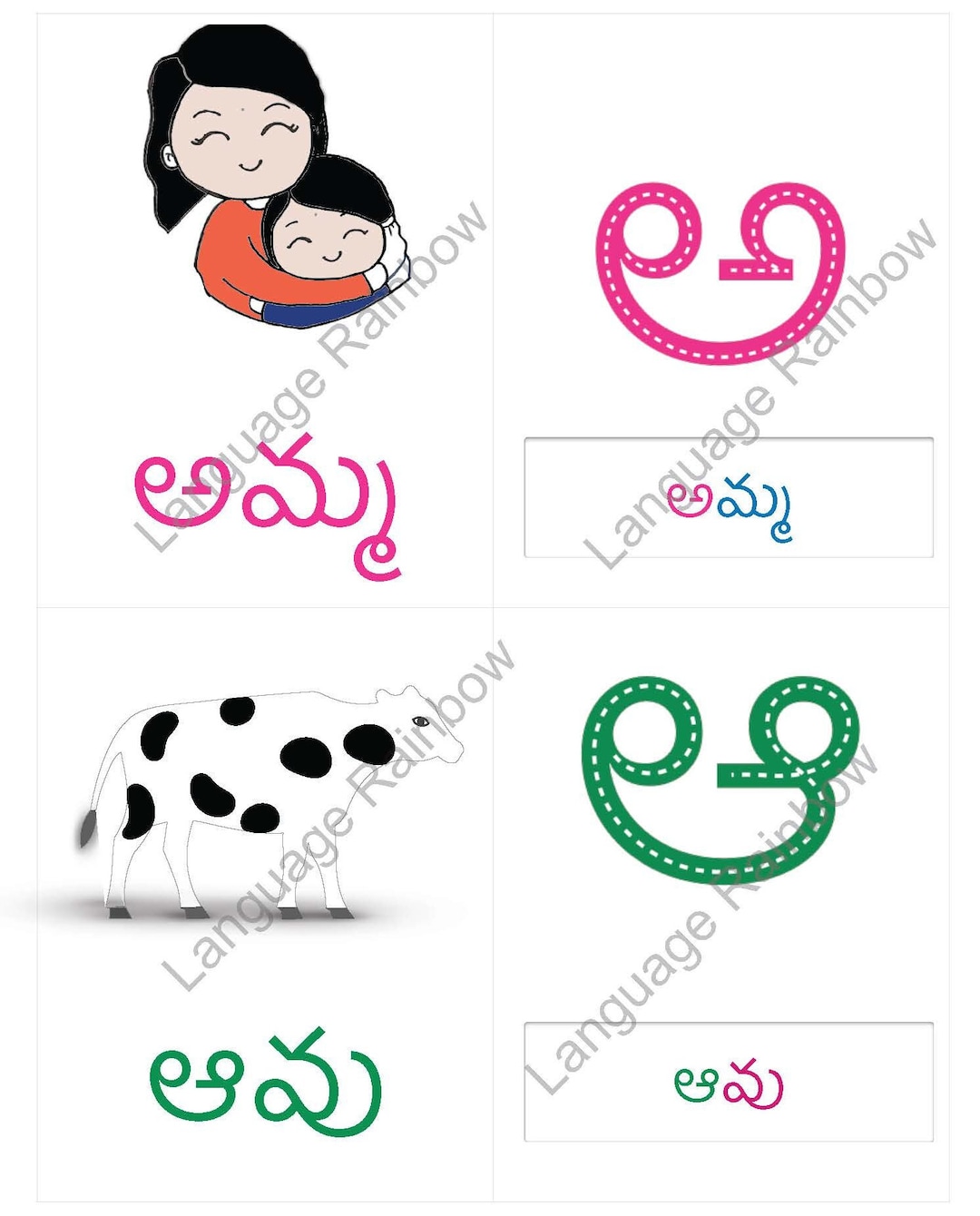 Telugu Letters Achulu Flash Cards Etsy Singapore telugu-letters-achulu-flash-cards-etsy-singapore