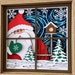 3D Santa Window Shadow Box SVG/ Winter Window Scene/ Christmas Starry ...