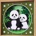3D Panda Shadow Box SVG/ Panda 3D Layer Cardstock/ Panda Couple SVG ...