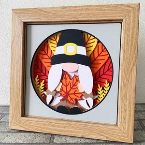 Thanksgiving Gnome 3D Shadow Box SVG/ Thankful Shadow Box/ - Etsy