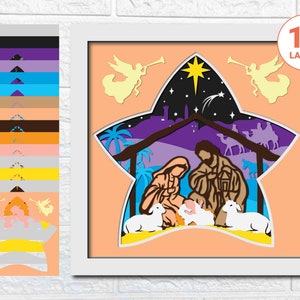 3D Nativity Shadow Box SVG/ Nativity 3D Cardstock/ Christmas Home Decor ...