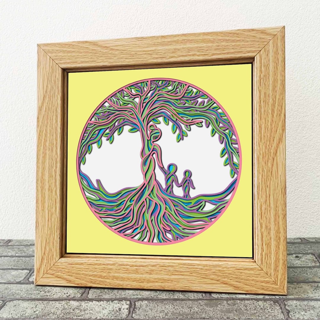 Mom of Two 3D Mandala SVG/ Mother Tree of Life Mandala/ Mother Day ...