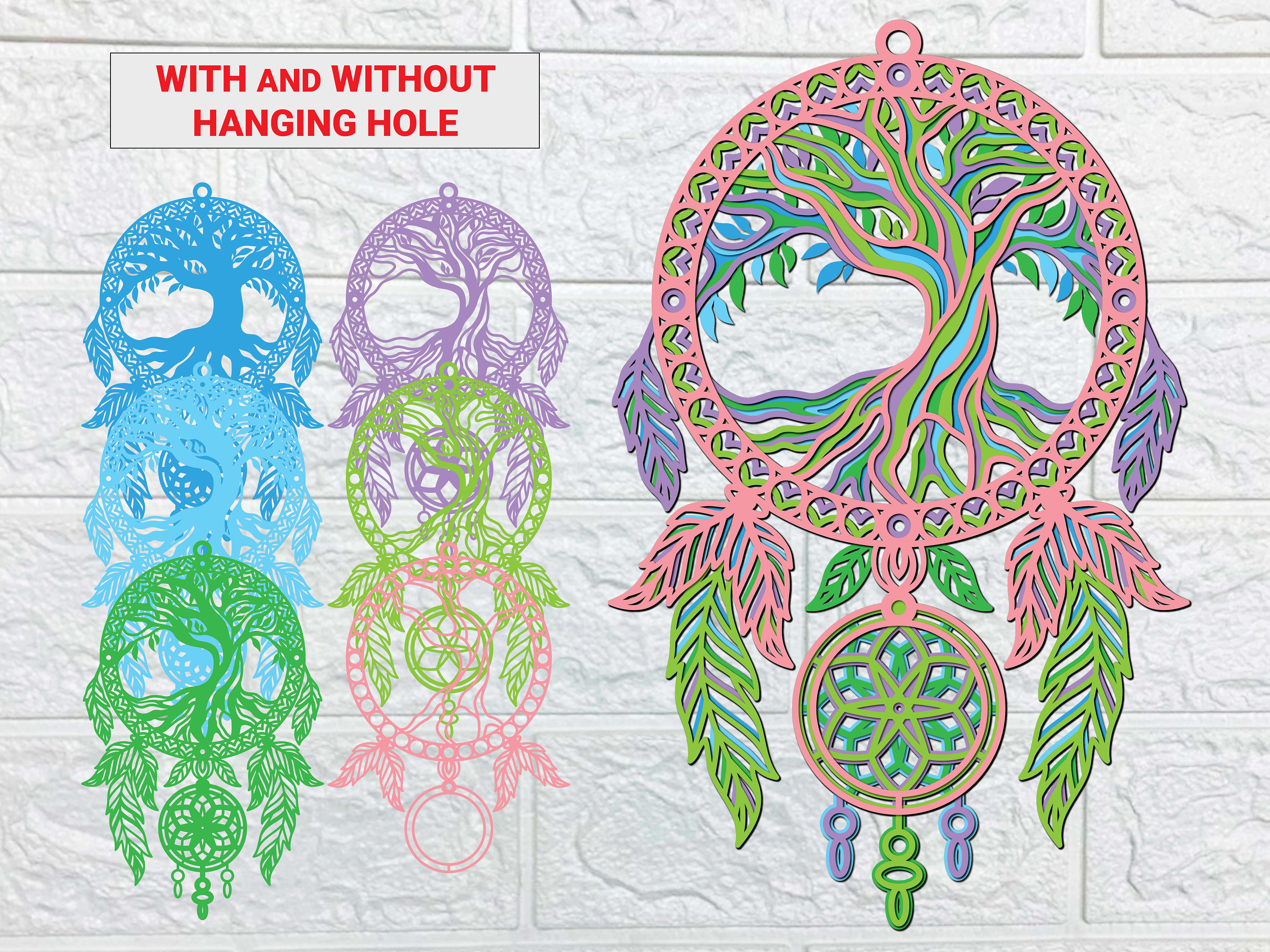 Dream Catcher 3D Layer SVG/ Dream Catcher Tree of Life/ Home Wall Decor ...
