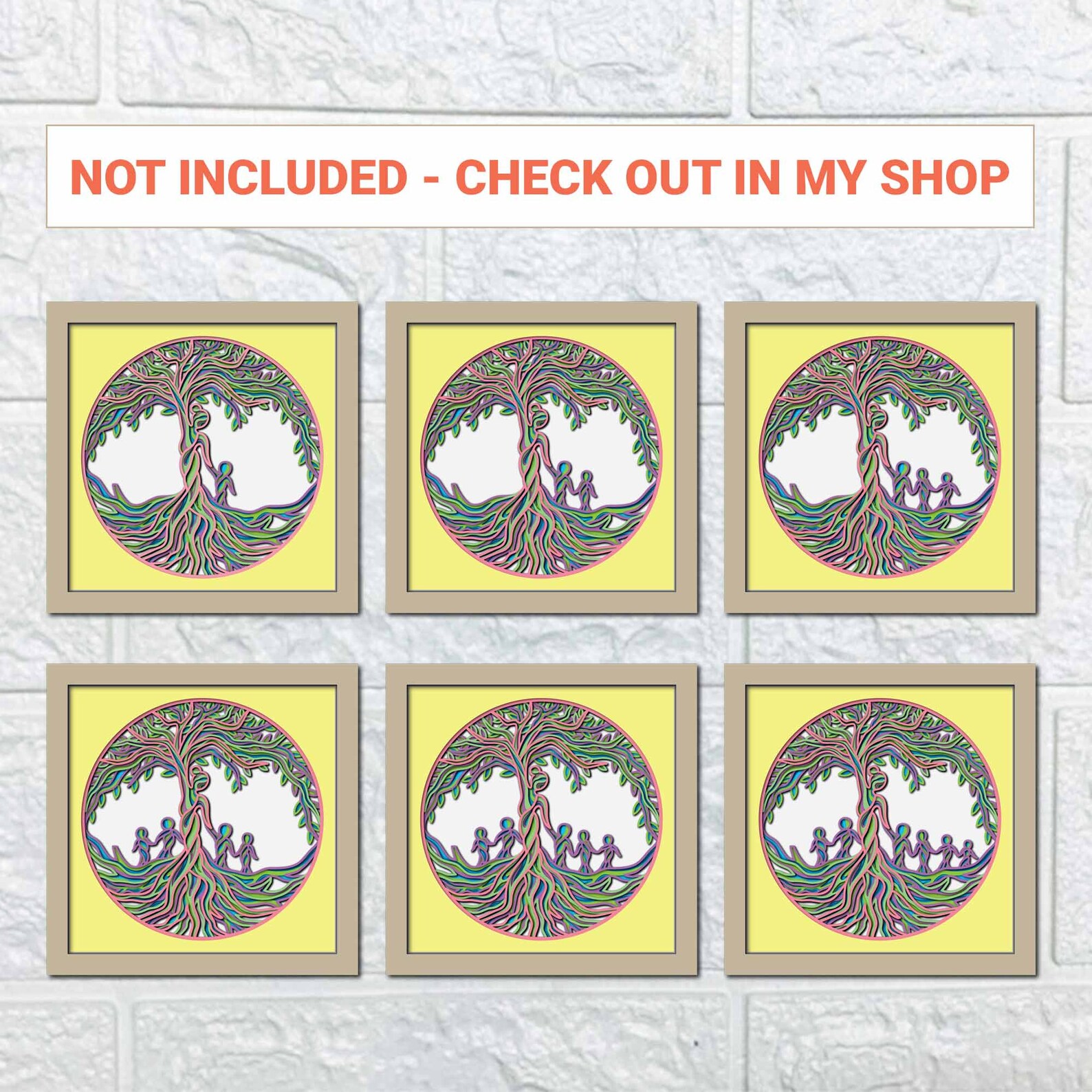 Mom of Six 3D Mandala SVG/ Mother Tree of Life Mandala/ Multilayer ...