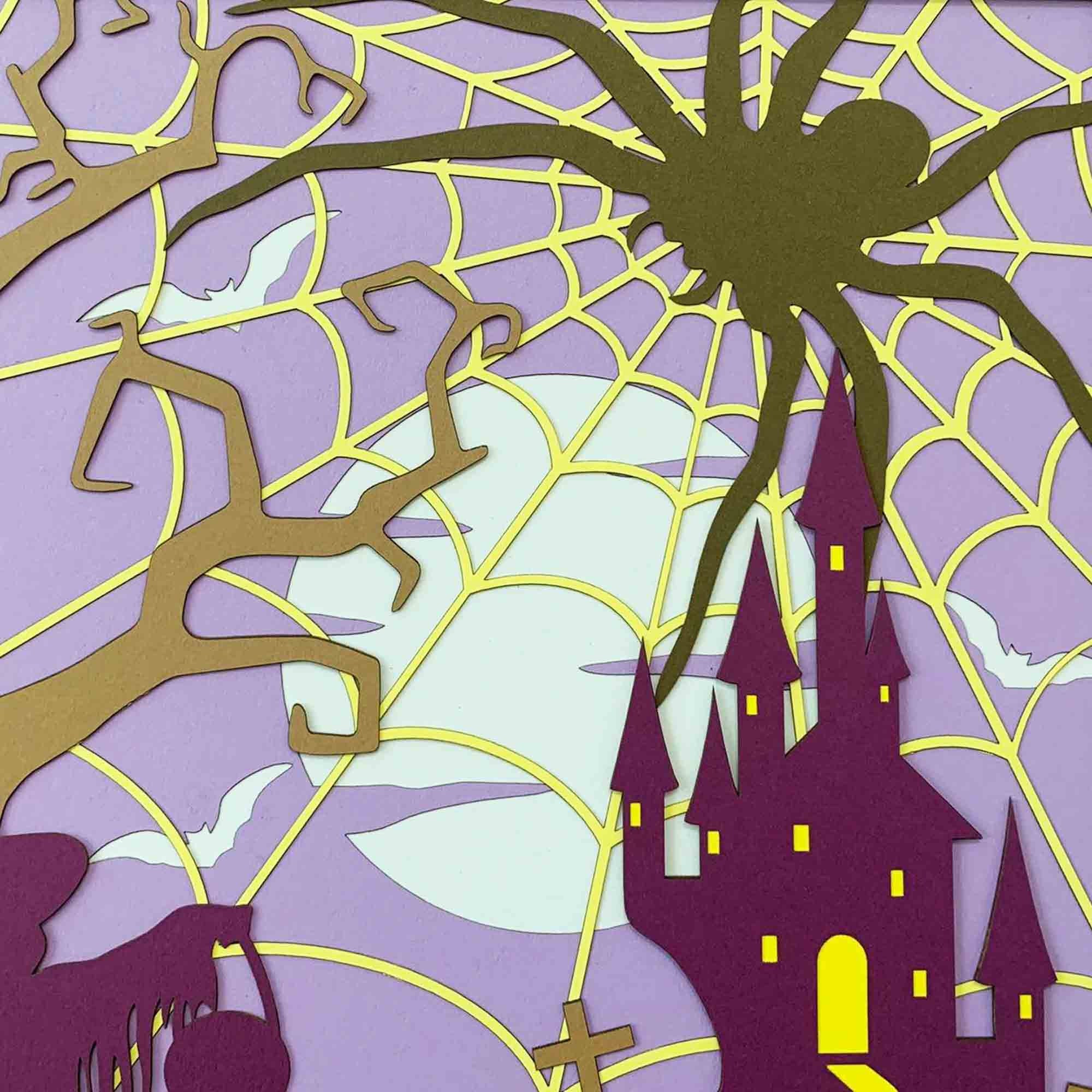 3D Halloween Shadow Box SVG/ Halloween Haunted Castle Light - Etsy