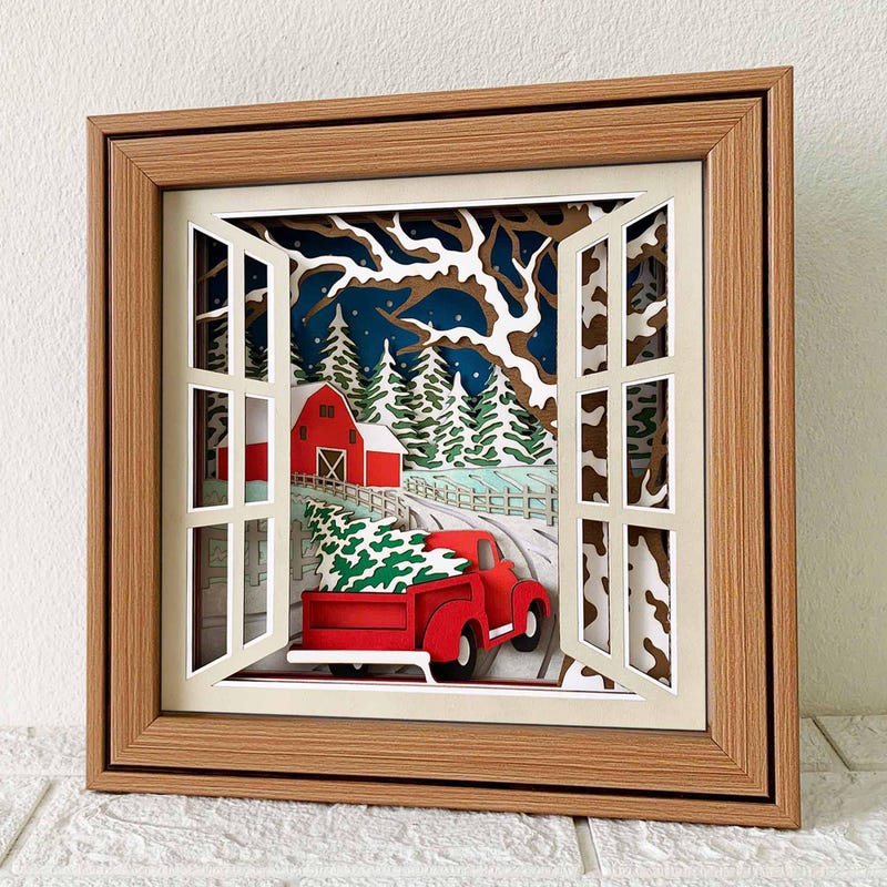 Barn Shadow Box Pattern - Etsy