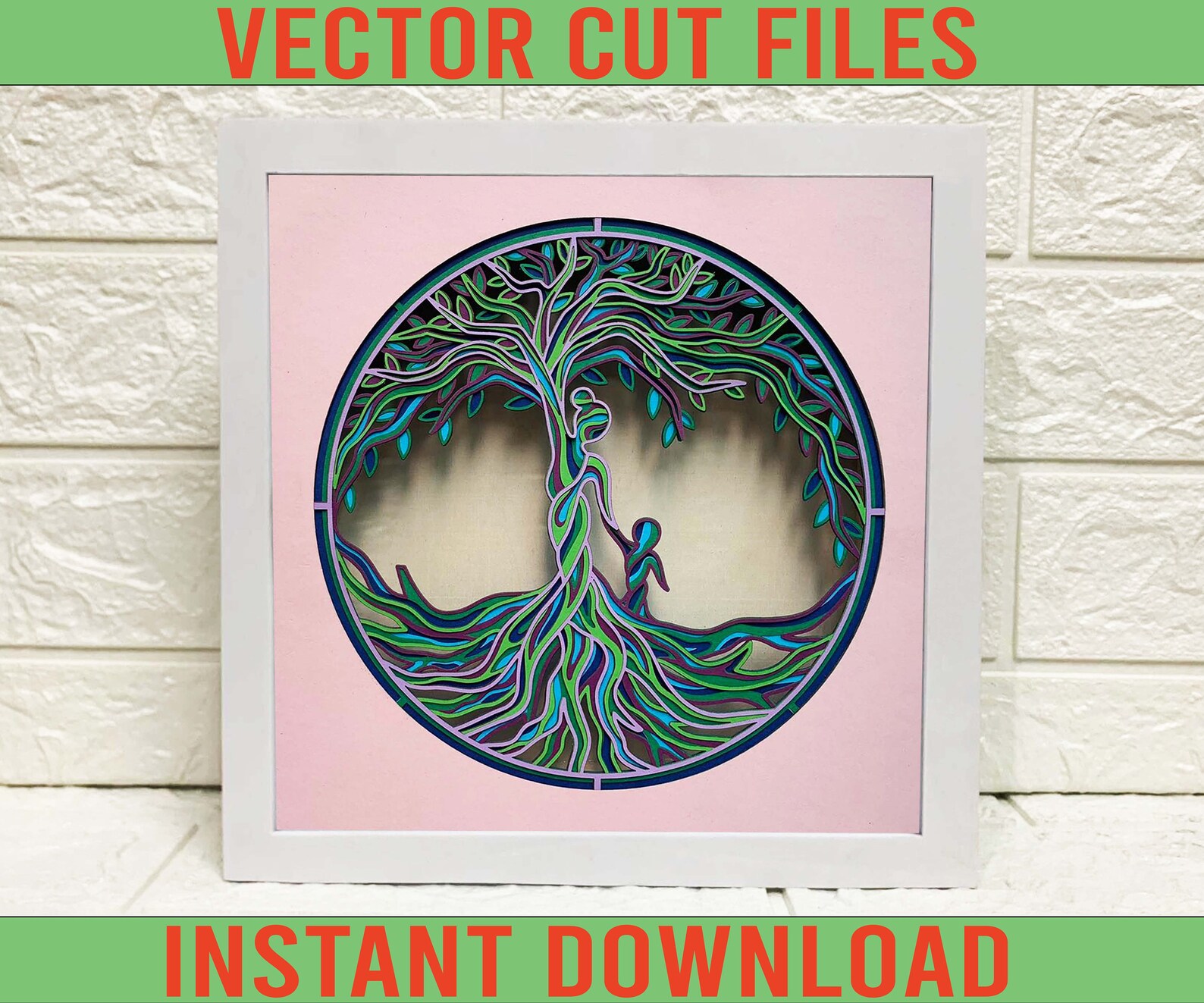 Mom of Four 3D Mandala SVG/ Mother Tree of Life Mandala/ - Etsy