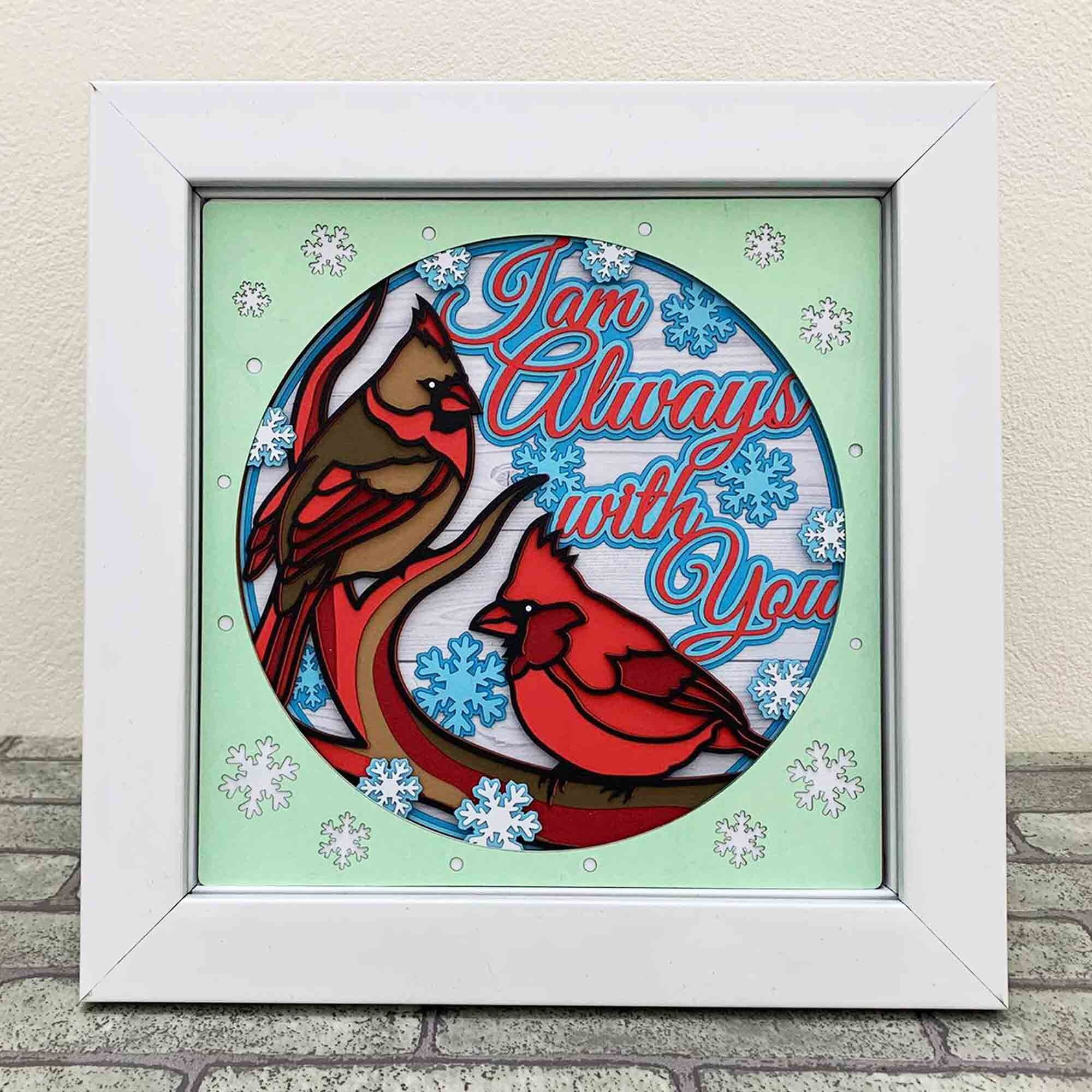 3D Cardinals Memorial Shadow Box SVG/ I Am Always With You/ - Etsy ...