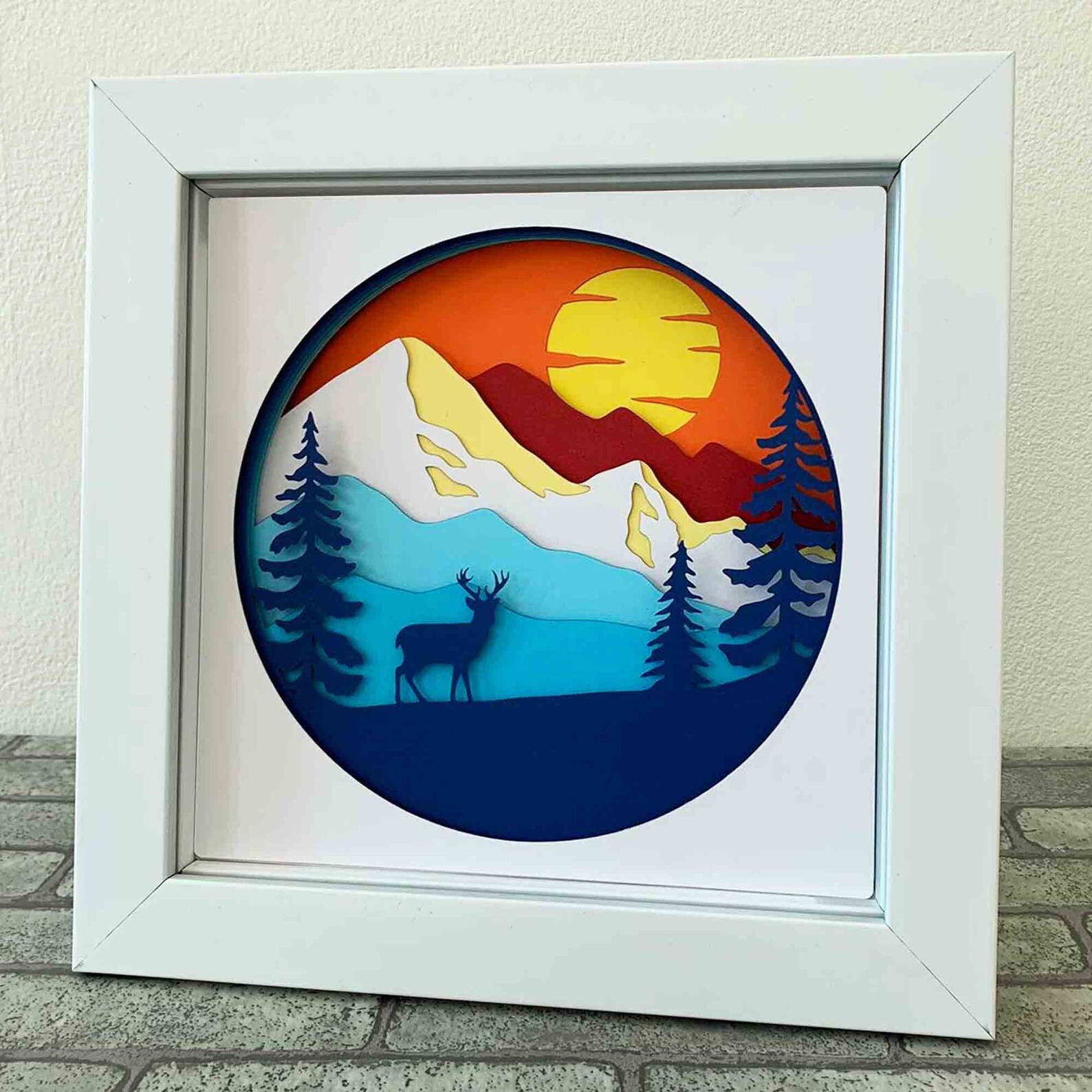 3D Mountain and Wild Animals SVG Bundle/ Mountain 3D Shadow - Etsy