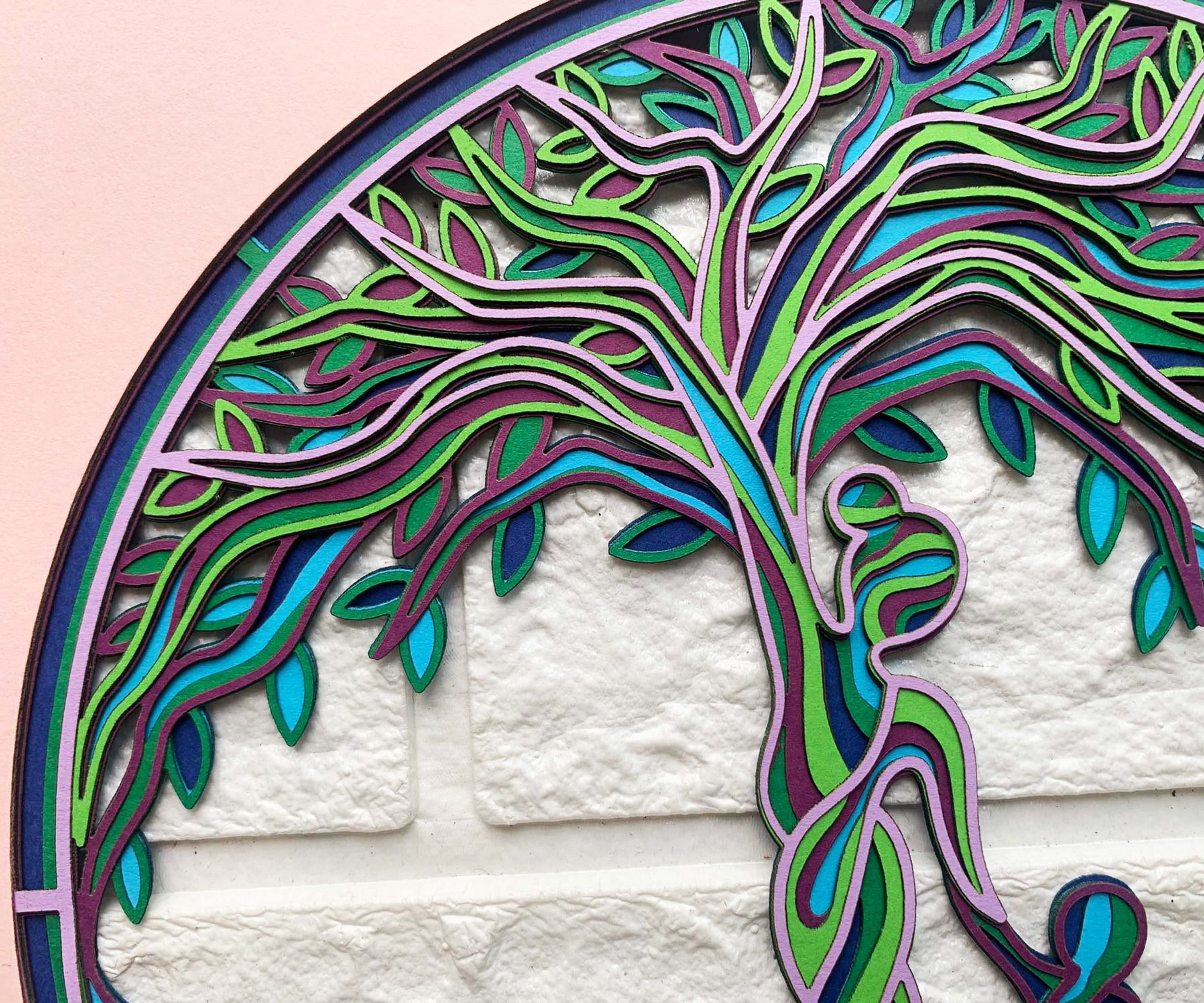 Mom of Three 3D Mandala SVG/ Mother Tree of Life Mandala/ | Etsy Canada