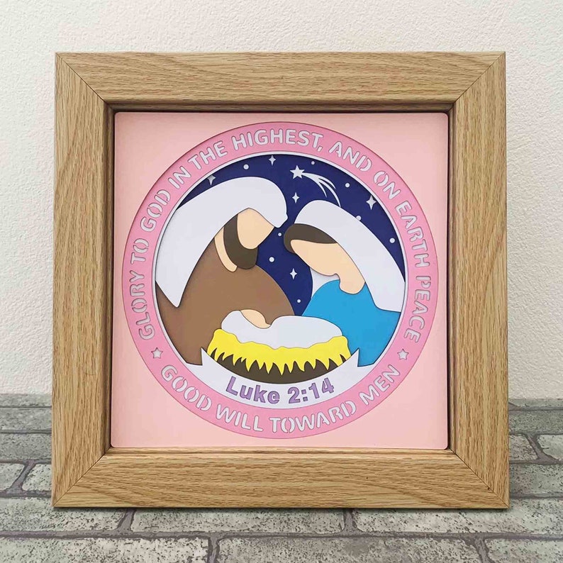 3D Nativity Shadow Box SVG/ Christian 3D Cardstock/ Christmas - Etsy