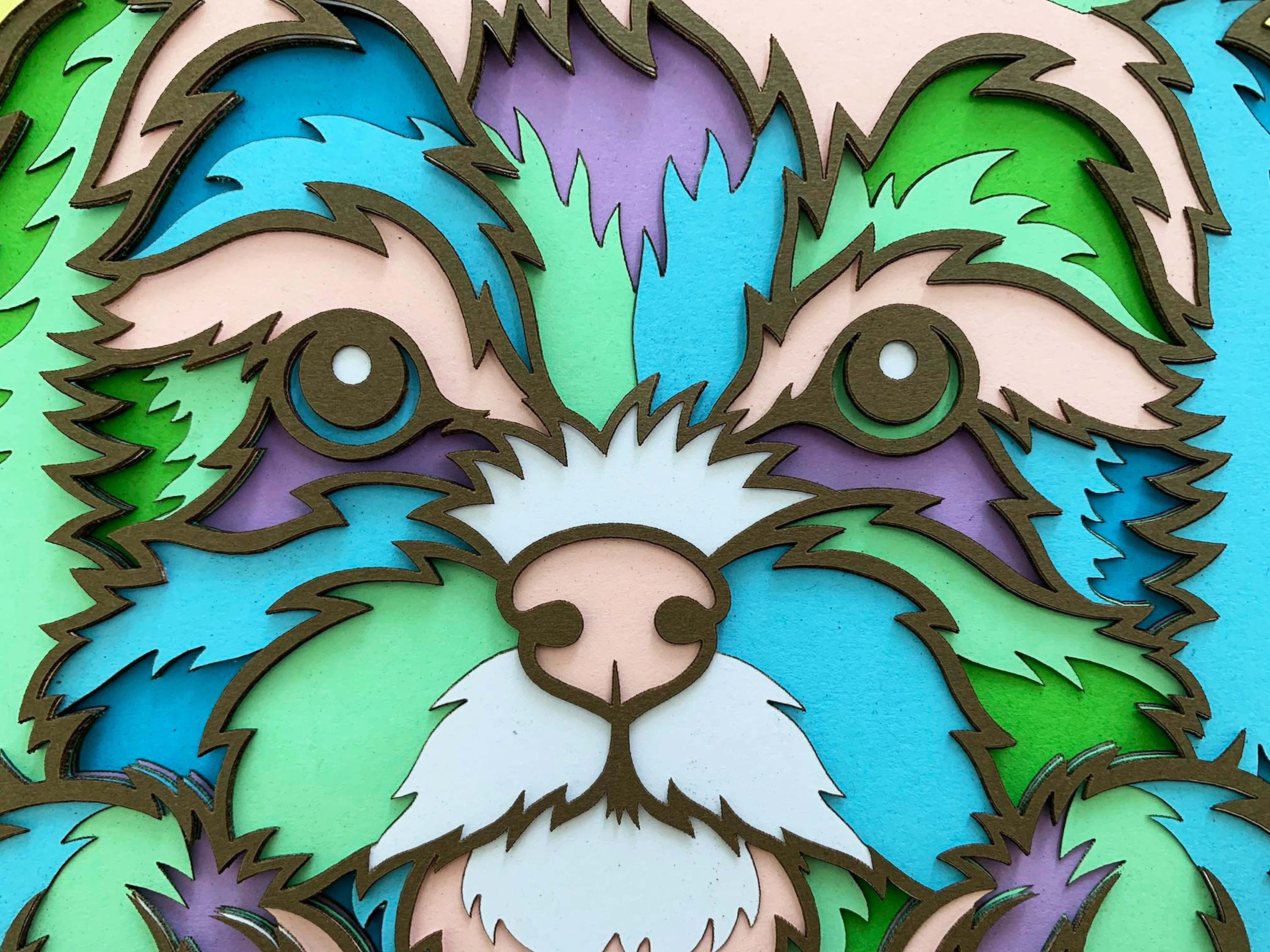 Peeking Cavapoo Puppy 3D Layered SVG/ Colorful Cavapoo - Etsy