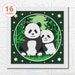 3D Panda Shadow Box SVG/ Panda 3D Layer Cardstock/ Panda Couple SVG ...