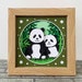 3D Panda Shadow Box SVG/ Panda 3D Layer Cardstock/ Panda Couple SVG ...