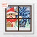 3D Santa Window Shadow Box SVG/ Winter Window Scene/ Christmas Starry ...