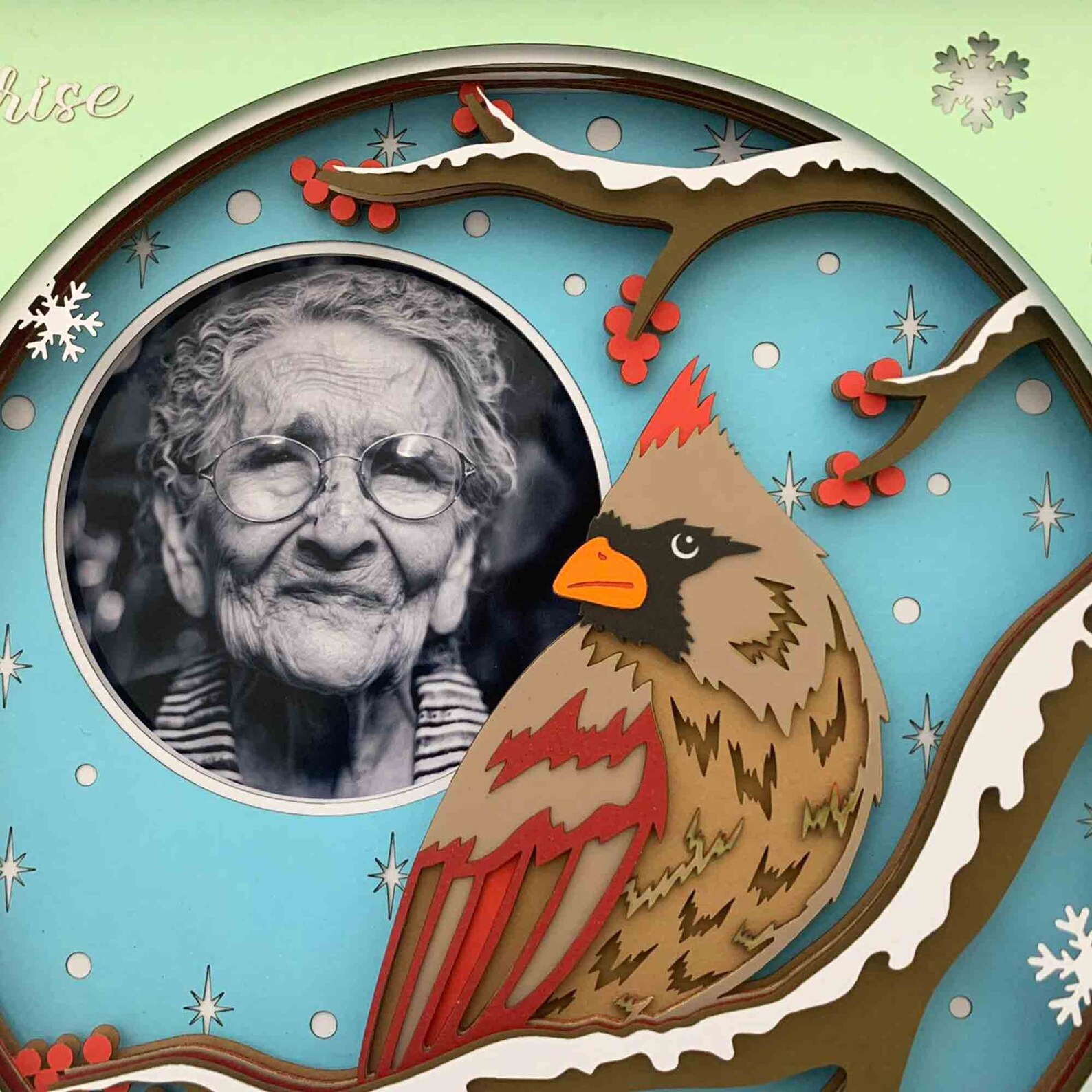 3D Cardinal Memorial SVG Female Cardinal/ Personalized - Etsy