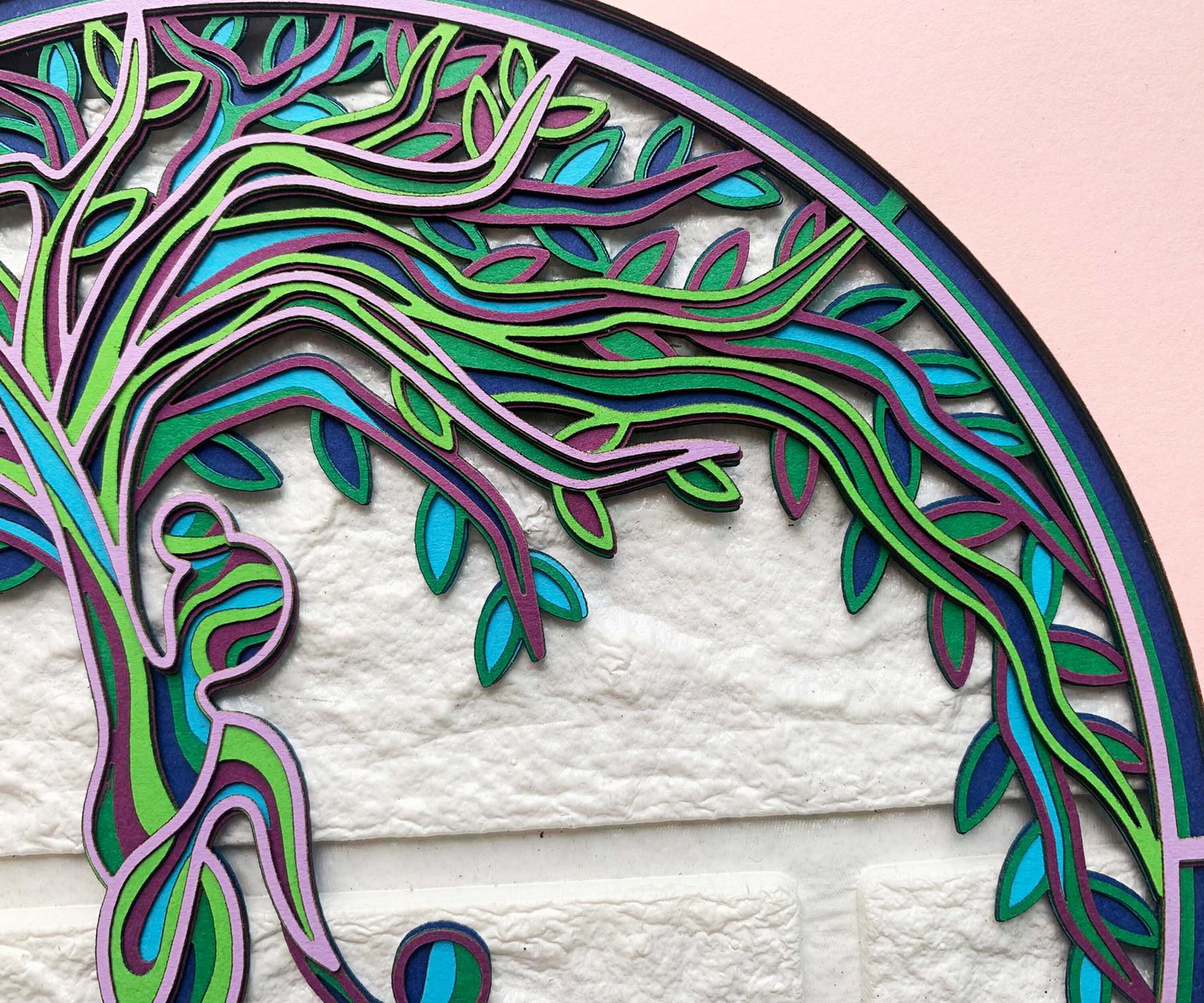 Mother Tree of Life Mandala SVG/ Multilayer Mother Shadow Box/ | Etsy UK