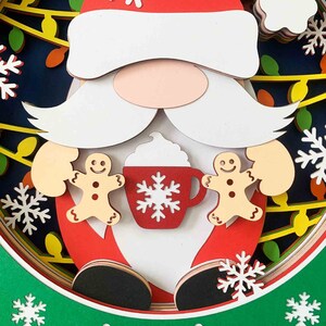 Christmas Gnome 3D Shadow Box SVG/ Cute Gnome Shadow Box/ Christmas ...